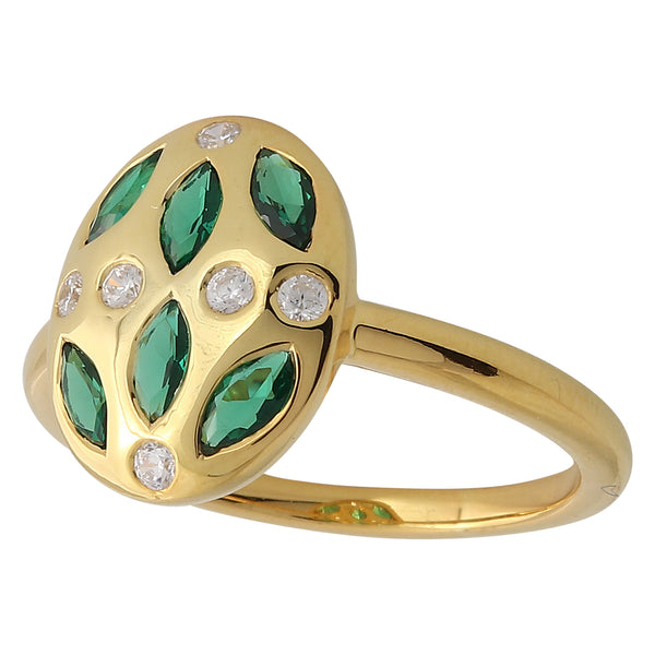 Kimberlite Inspired Yellow Gold Tsavorite Ring – Beverley K